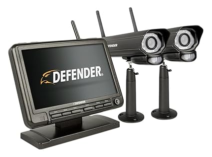 Defender PhoenixM2 Wireless Security System with 7`Monitor DVR & Two ...