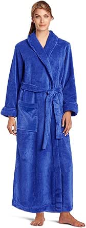 Velour Terry Shawl Robe, Women's & Men's Cotton Shawl Bathrobe, Plush ...