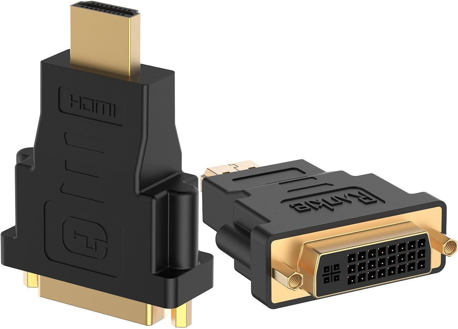 Rankie HDMI to DVI Adapter, 2-Pack, Black: Amazon.co.uk: Electronics