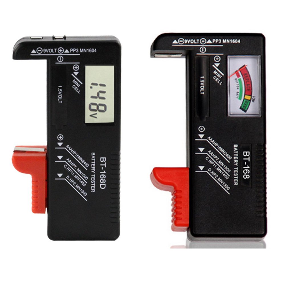 NUZAMAS Set of 2 Digital Battery Testers Voltage Checker and Power ...