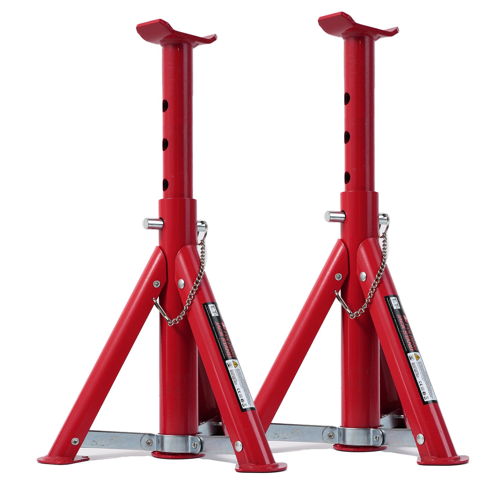 3 ton Car Axle Jack Stand Adjustable Folding Pipe jackstands Height ...