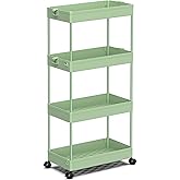 Amazon.com: Slim Storage Cart,DLO 3 Tier Bathroom Cart Mobile Shelving ...
