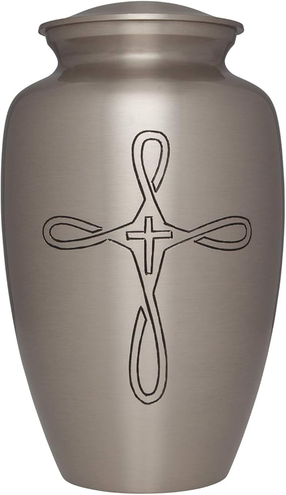 Ansons Urns Cremation Urn - Religious Cross Funeral Urn for Human Ashes ...