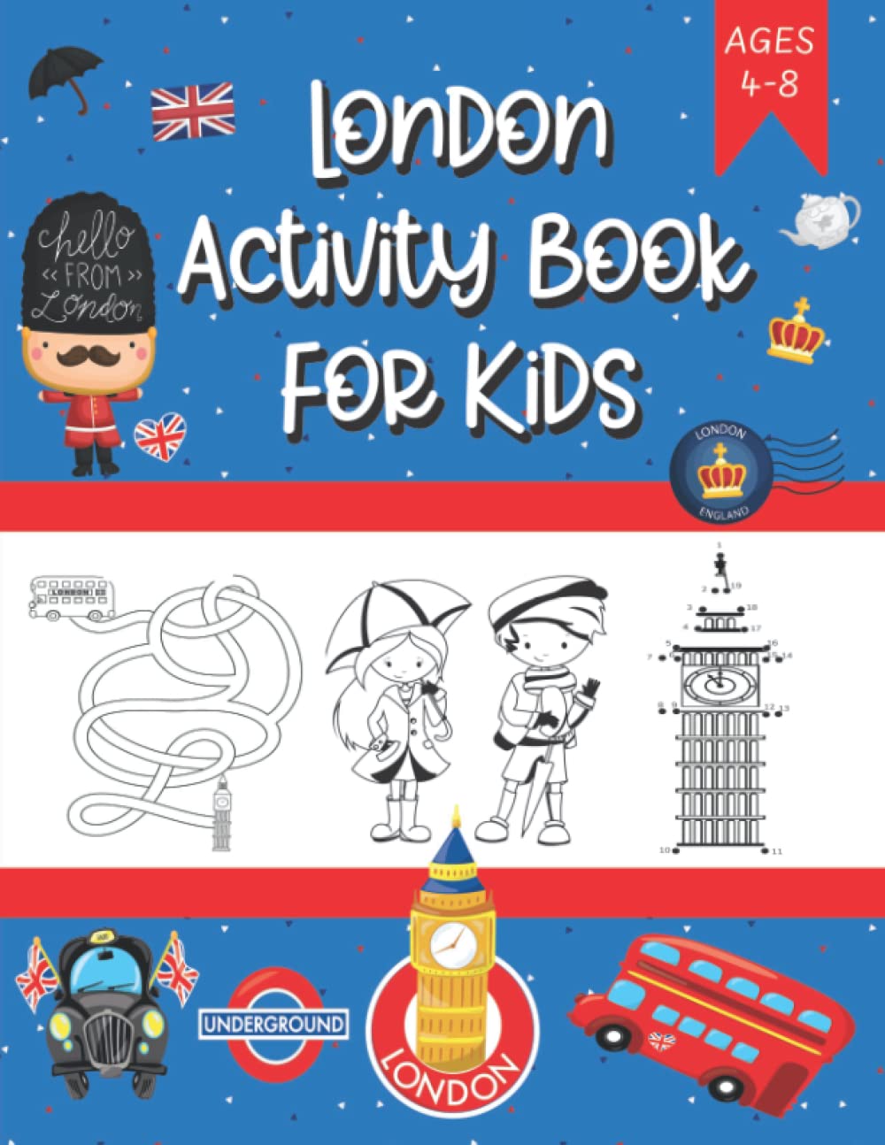 Mua London Activity Book For Kids: Incudes Mazes, Dot To Dot, Word ...