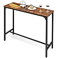 Amazon.com: COSTWAY 48 inch Bar Table, Industrial Bar Height Sofa Table ...