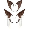 Amazon.com: Fairy Elf Ears for Women - Golden Metal Elf Ear Cuffs Clip ...
