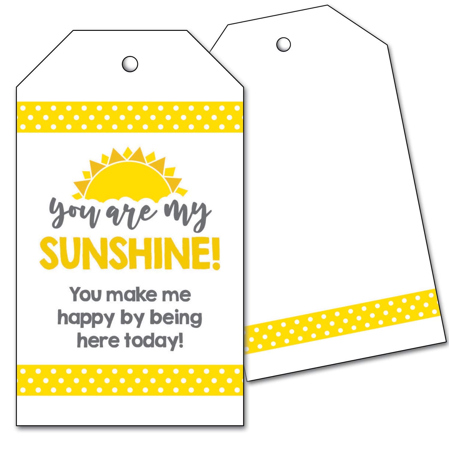 Amazon.com: 25 You Are My Sunshine Favor Tags: Handmade