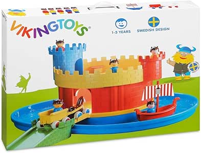 Amazon.com: Viking Toys 5050 City Castle with Moat Kids Playset with ...