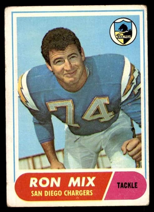 Amazon.com: 1968 Topps # 89 Ron Mix San Diego Chargers (Football Card ...