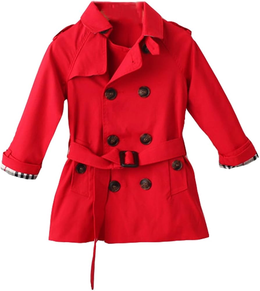 M&A Unisex Chaqueta Gabardina Abrigo Niños Niñas Otoño Primavera 3-8 ...