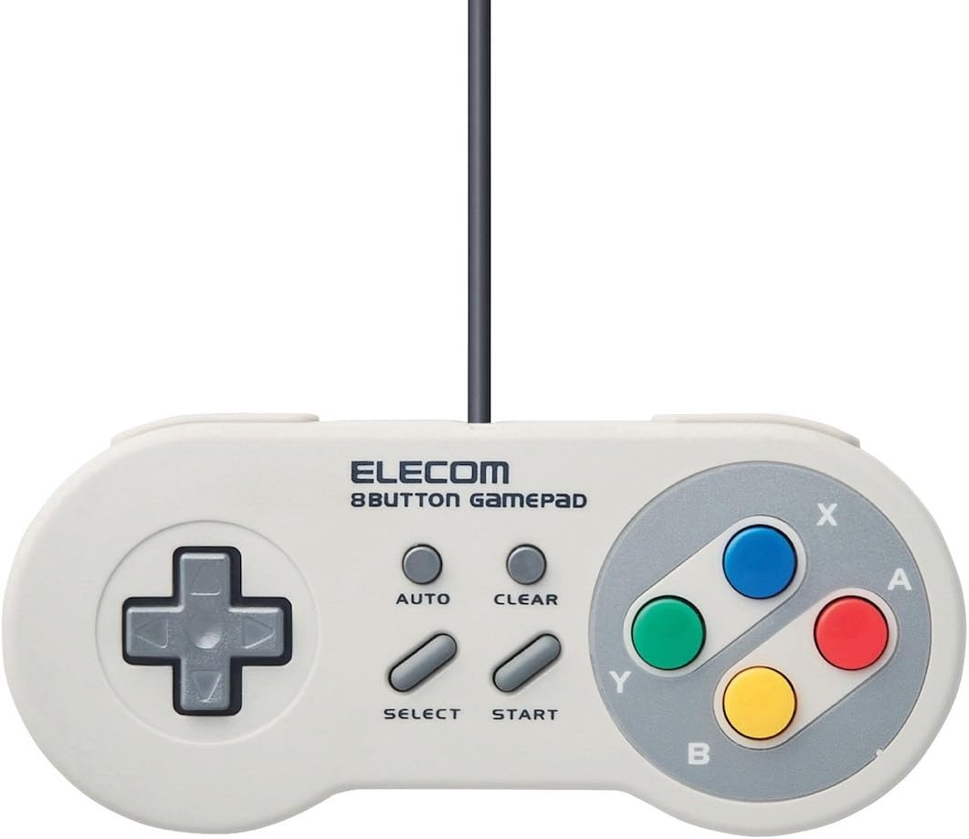 Elecom Gamepad 8 Button USB Controller SNES Super Famicon Retro-Gaming ...