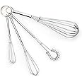 Amazon.com: Fox Run Mini Whisks, Chrome Plated, Set of 4, Metallic, 8 x ...