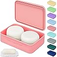 Amazon.com: Large Leakproof Travel Soap Case, Silicone Shampoo Bar Soap ...