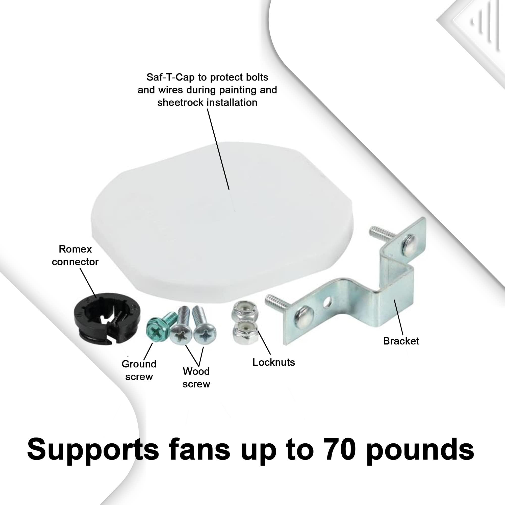 Mua Ciata Ceiling Fan Mounting Bracket, Heavy Duty Metal Mounting Saf-T ...