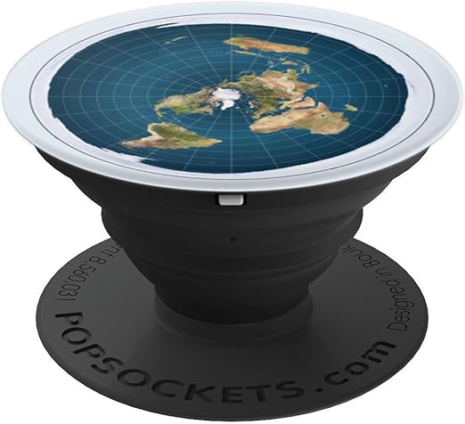 Amazon.com: Flat Earth Antarctica Dome Firmament Plane PopSockets Grip ...