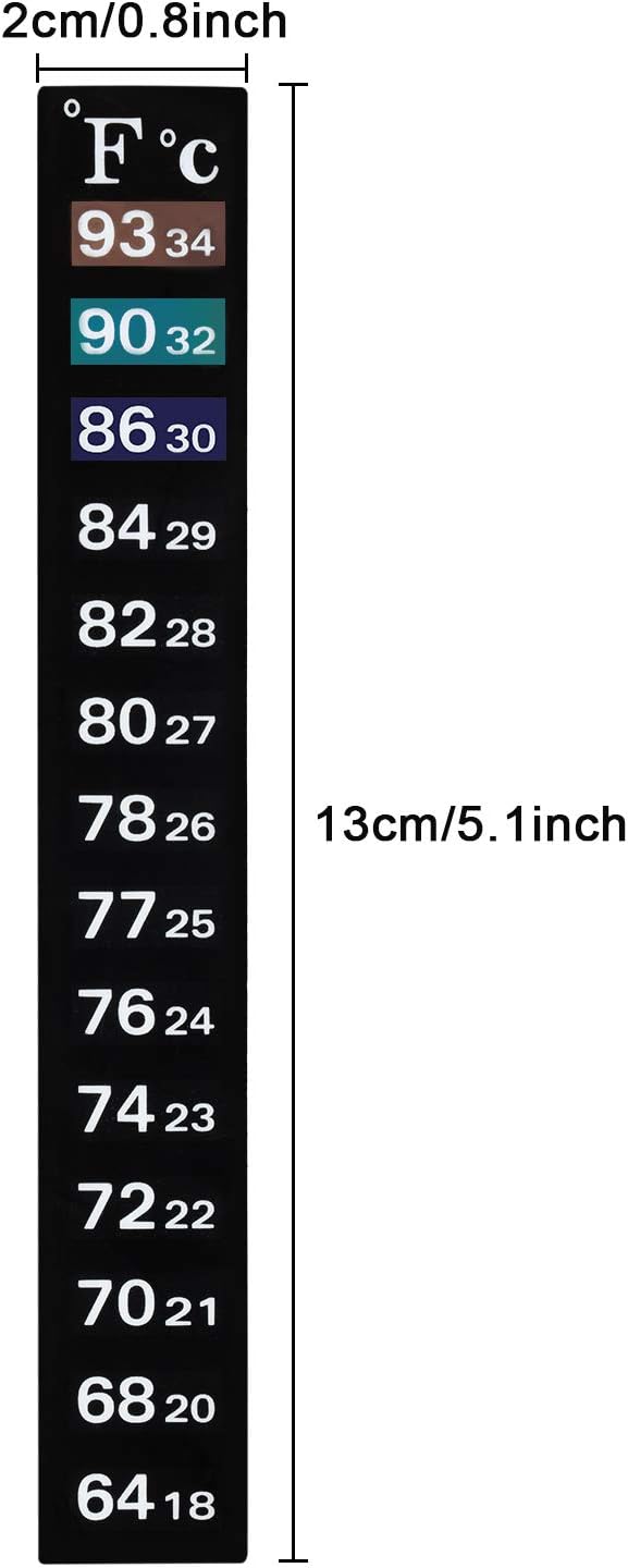 20 Pieces Digital Temperature Sticker Adhesive Thermometer Strip ...