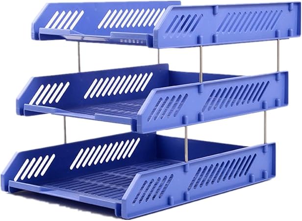 File Rack Horizontal File Holder File Three-layer Document Desk Storage ...