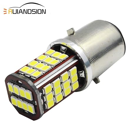 Ruiandsion 2pcs 6V BA20D LED Headlight Bulb 2835 56SMD Chipset BA20D ...
