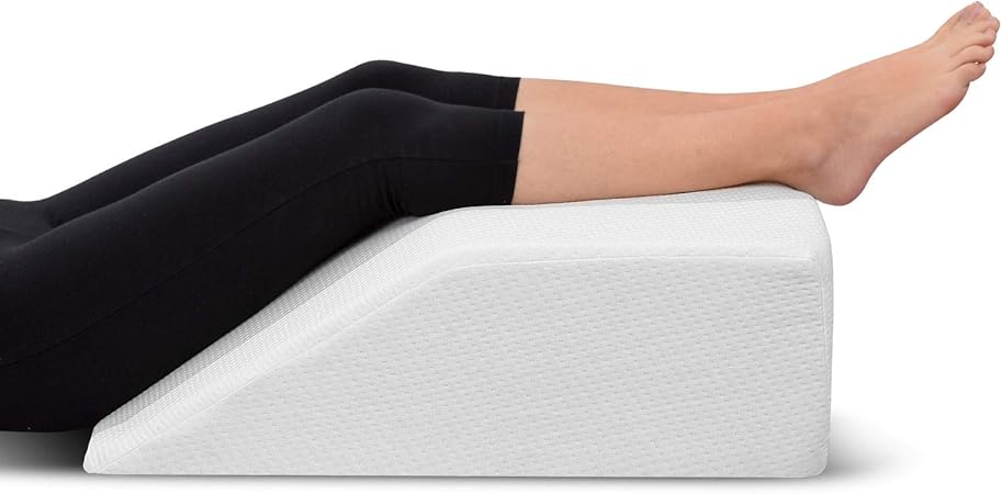 Leg Elevation Pillow - with Memory Foam Top, High-Density Leg Rest ...