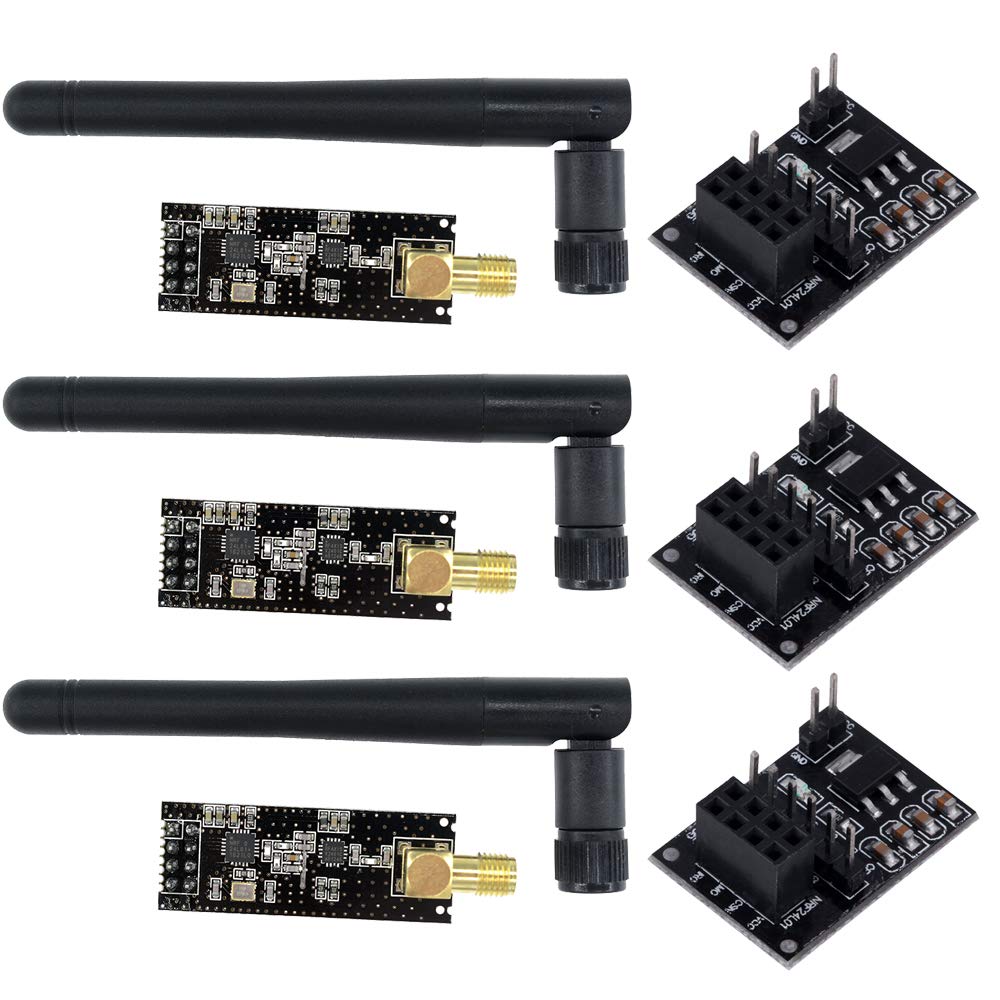 Mua Aideepen 3PCS NRF24L01+PA+LNA Module with SMA 2.4 GHz 1100m+3PCS NRF24L01 8 Pin Socket ...