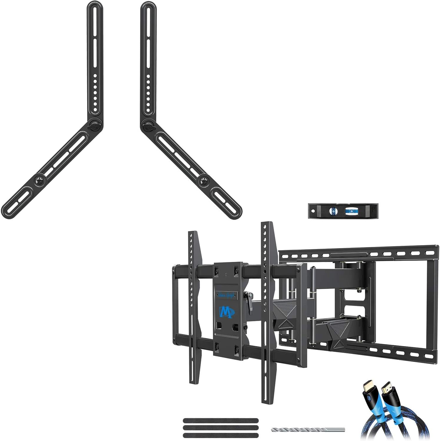 Amazon.com: Mounting Dream Full Motion TV Wall Mount and Soundbar ...