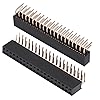 Bewinner 3pcs 2 x 20 Pins 2.54mm Pitch Female Pin Header - Stable ...