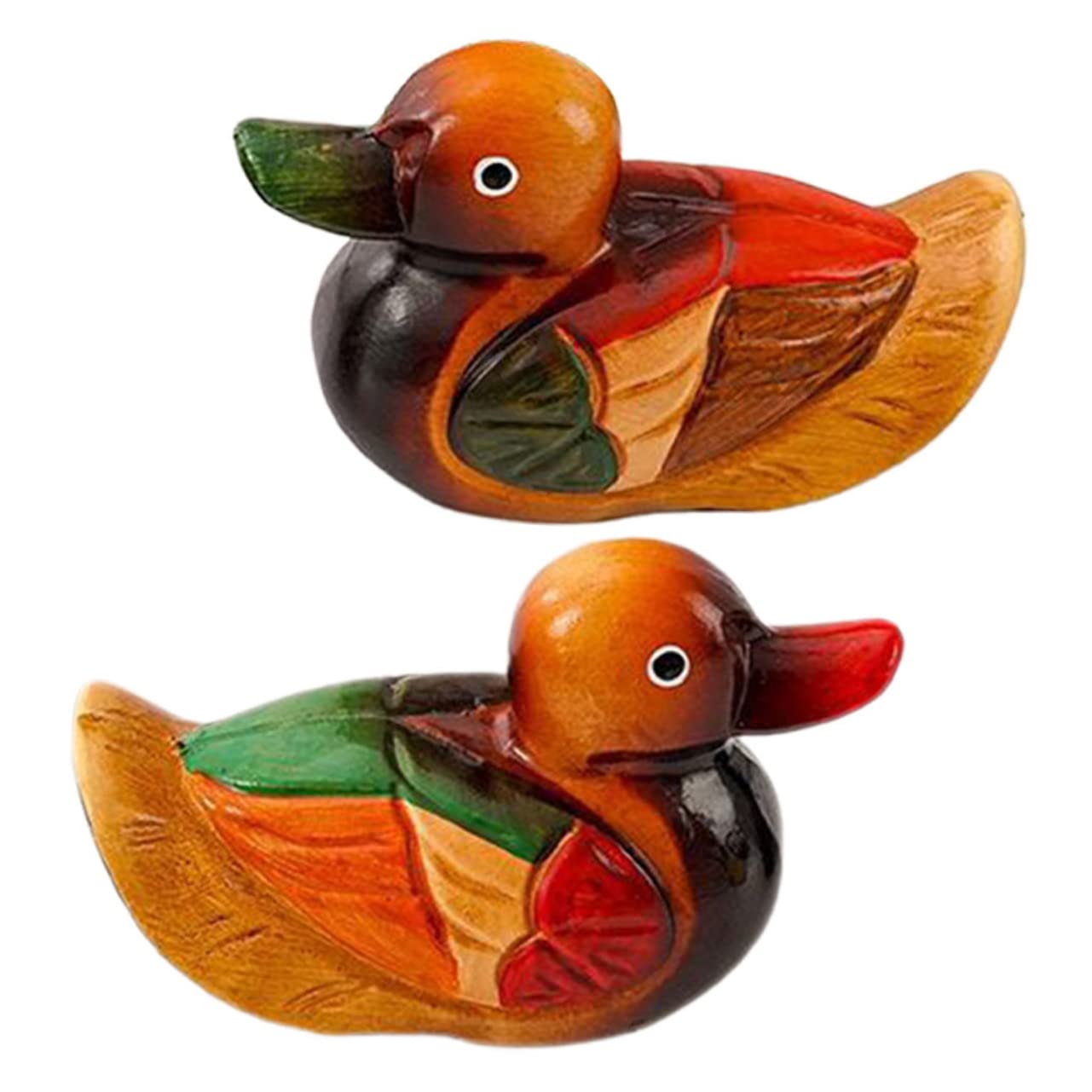Anneome 1Pair Mandarin Ducks Statue Decorative Figurine for Home Decor ...