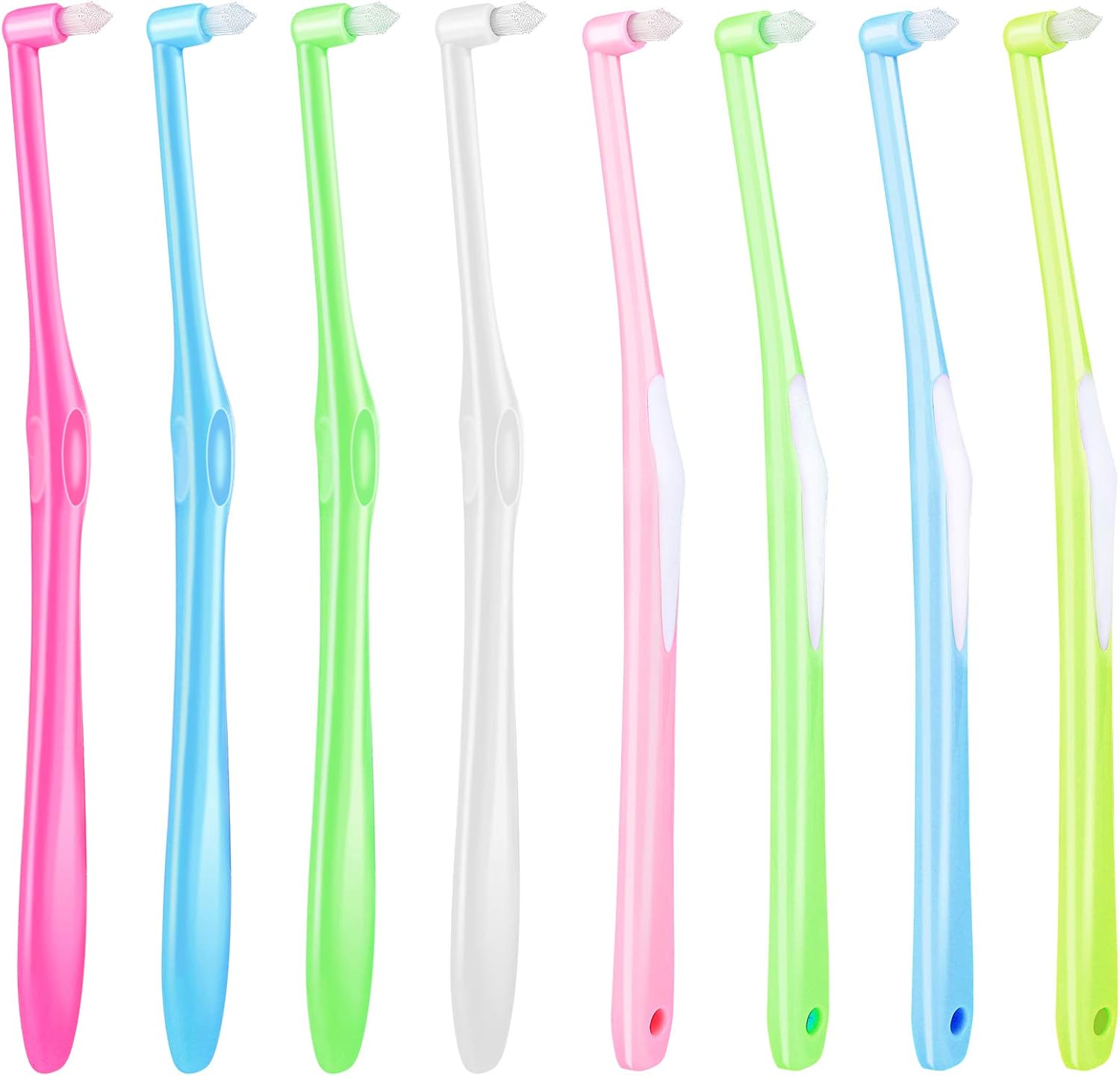 Ruisita 8 Pack Tufted Toothbrush Interspace Brush End-tuft Tapered ...