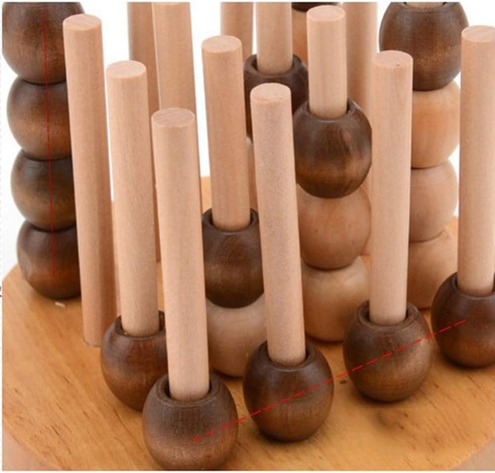 Toyvian 3d Connect Four Wooden Game Classic Family Game Line Up 4 ...