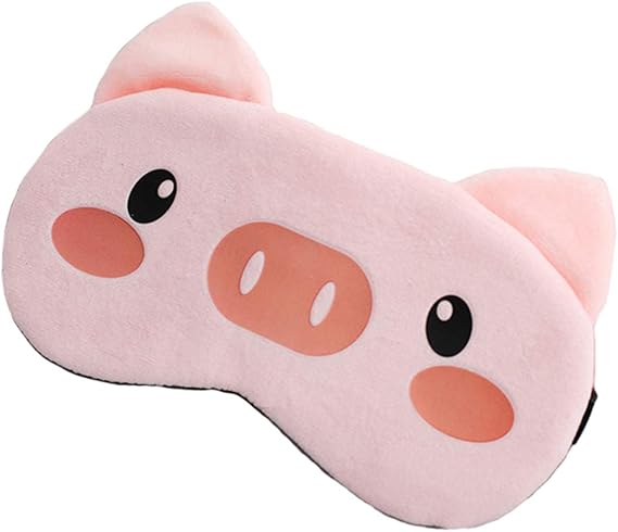 Fxaelian Cute Cartoon Novelty Aniaml Piggy Pig Eye Mask for Sleeping ...
