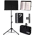 GLEAM Sheet Music Stand - 2 in 1 Dual-Use Desktop Book Stand Metal with ...