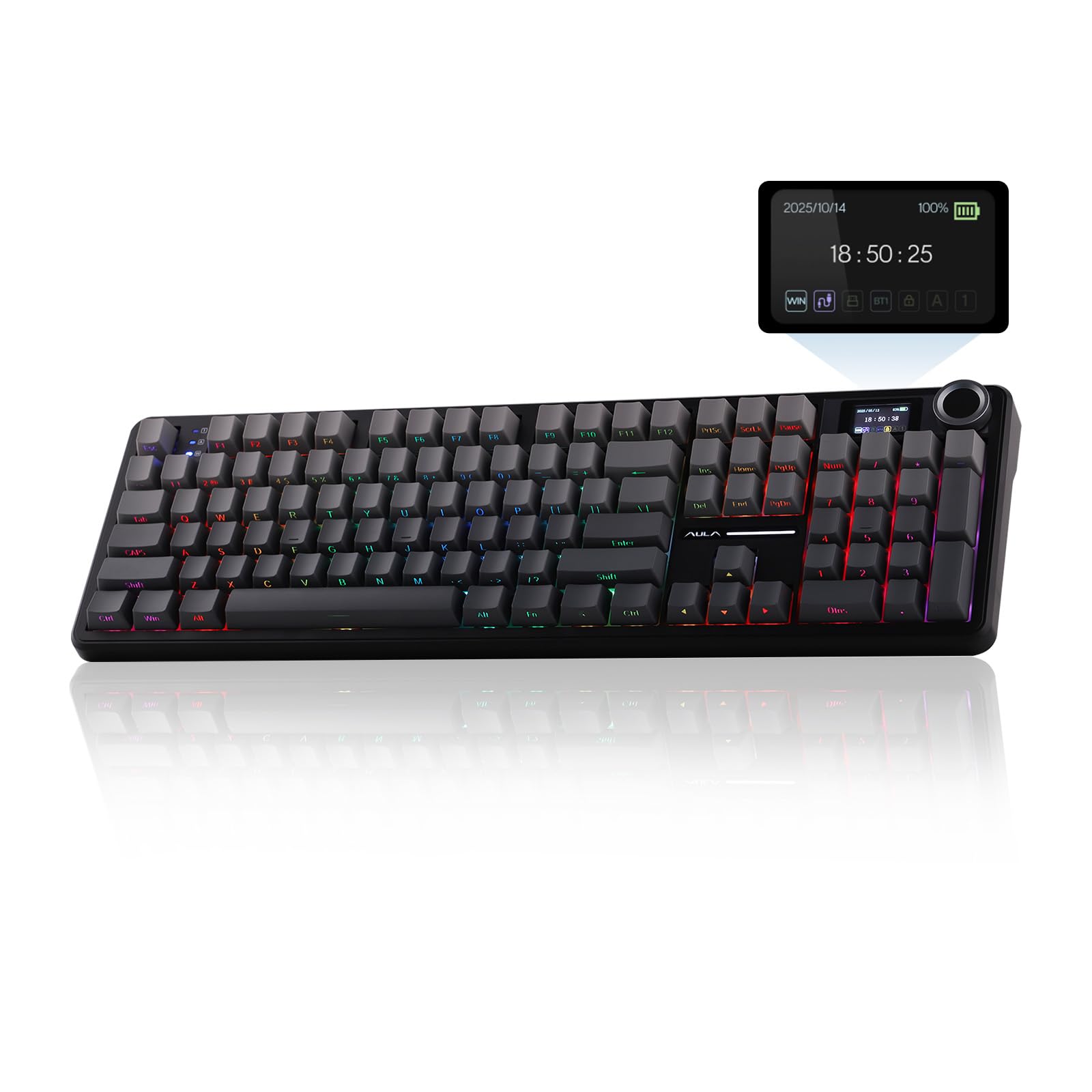 EPOMAKER X Aula F108 PRO Wireless Gaming Keyboard with Screen, 8000mAh ...