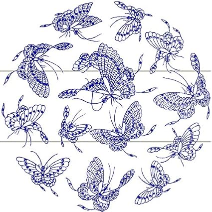 Butterflies Chinese Patterns Tile Mural Kitchen Wall Backsplash Marble ...