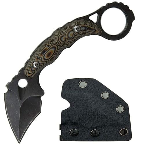 Ccanku C1107 Fixed Blade Knife D2 Blade, G10 Handle Claw Knife for ...