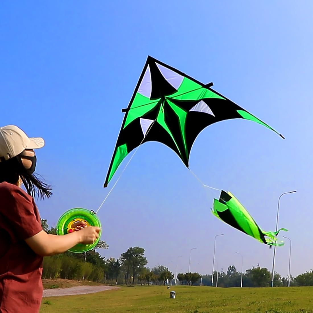 Mua WEICAFLY Giant Delta Kite for Adults, Comes with 3D Spinning Kite ...