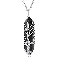 XIANNVXI Tree of Life Wire Wrapped Crystal Point Pendant Necklace Reiki Healing Crystal Stone ...