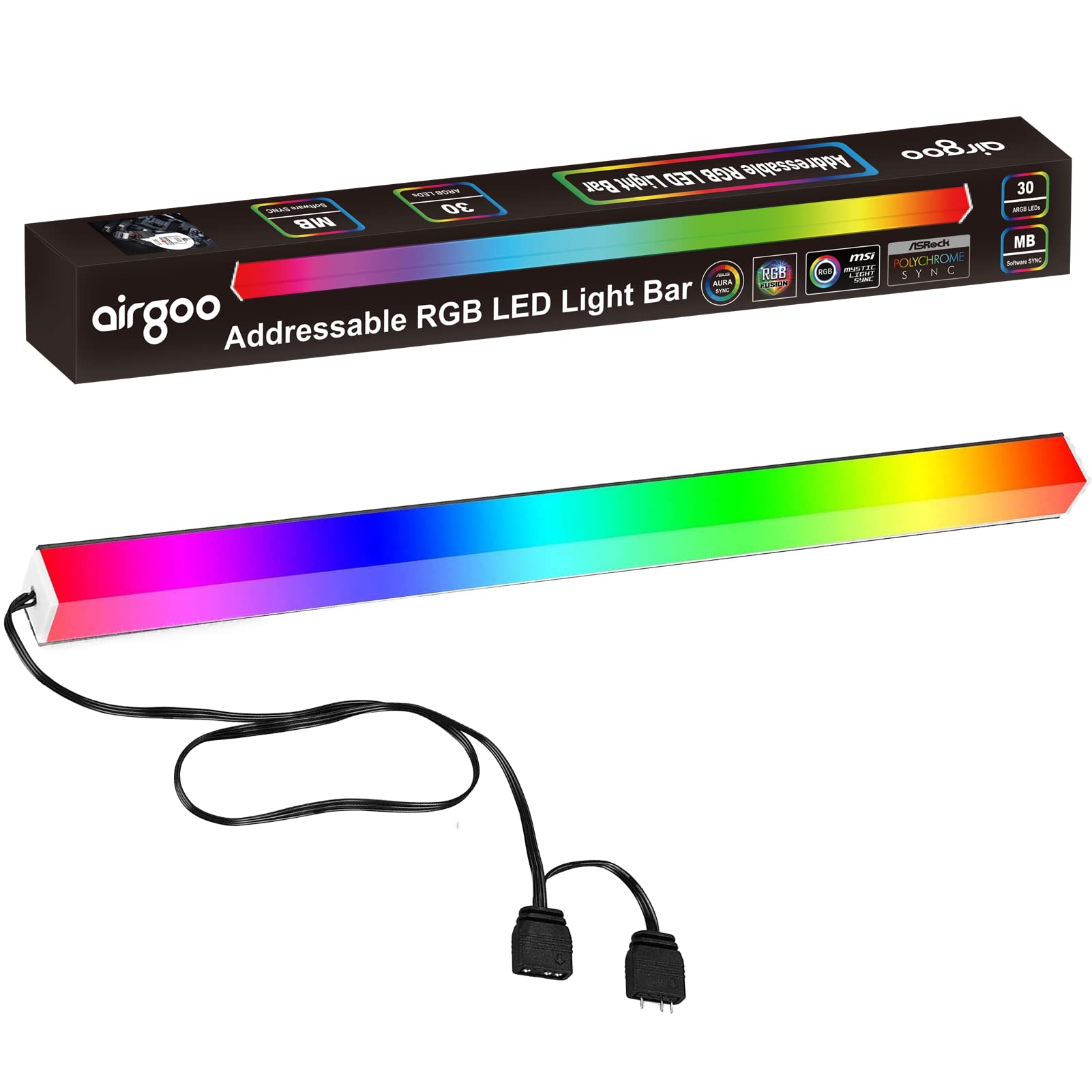 Mua airgoo Addressable RGB PC LED Light Bar, AG-NEON-DLS30-1 Aluminum ...