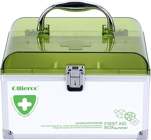 AZDENT Lockable Medication Box Organizer Small Medicine Lock Box with ...