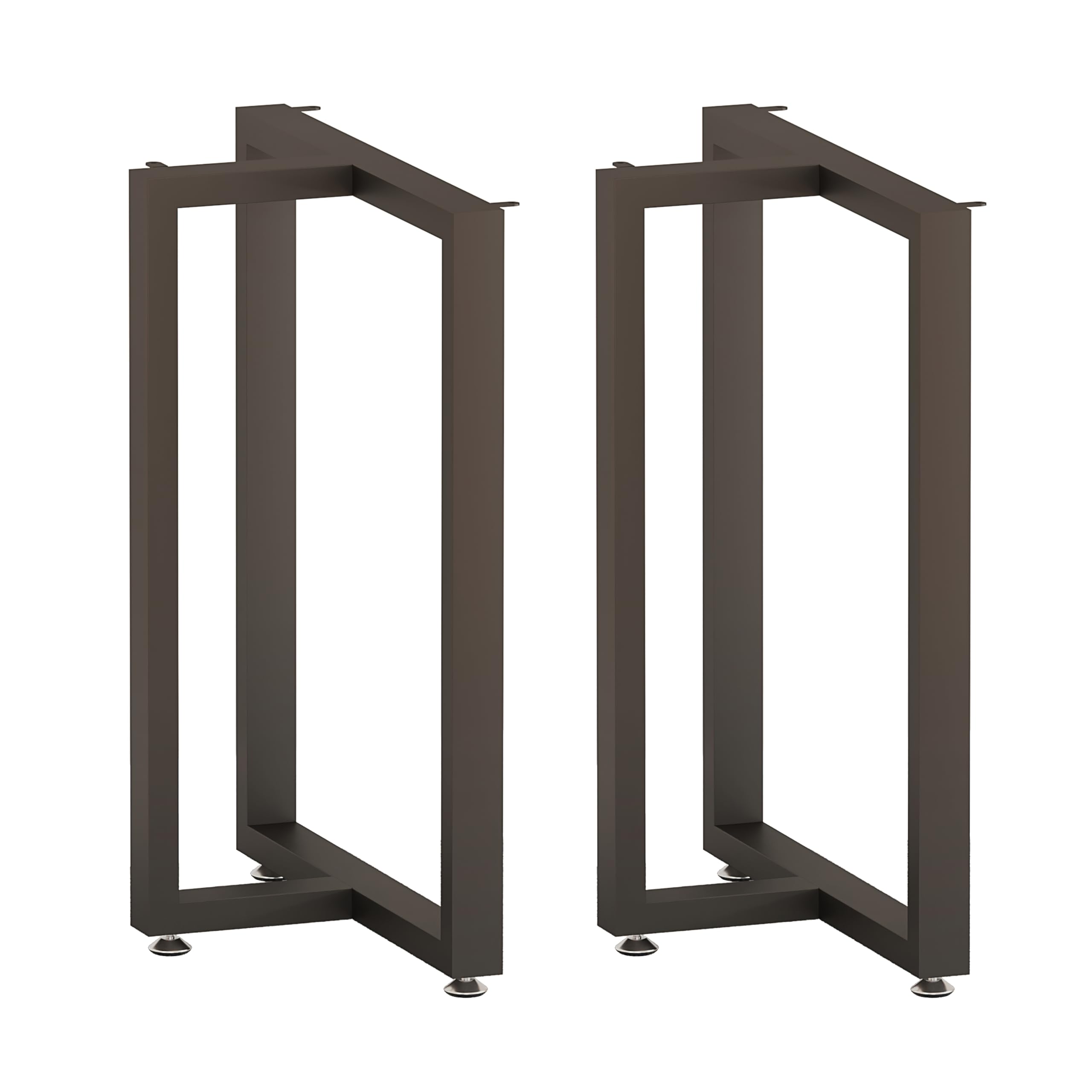 Metal Table Legs 28 inch Tall 2-piece, Modern Iron Desk Legs, Black T ...