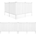 Amazon.com : Giantex White Picket Fence - 4 Panels, 80''W x 37.5''H ...