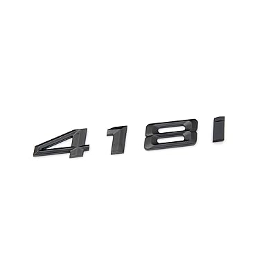 Buy 418i Matte Black Trunk Lid Car Rear Badge Emblem Decal Number ...