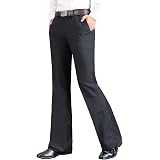 HAORUN Men Bell Bottom Pants 60s 70s Vintage Flare Formal Dress ...