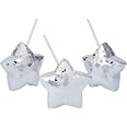 Amazon.com: Fun Express Silver Metallic Star-Shaped Reusable Plastic ...