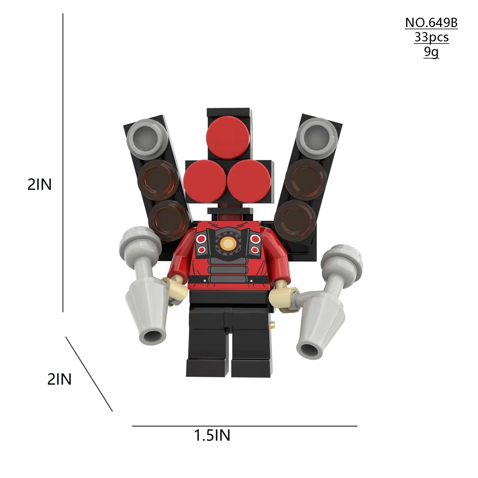 Bentex Skibidi Toilet 7-𝐢𝐧-1 Building Sets, TV Man/Titan Cameraman/Titan Speakerman/Titan ...