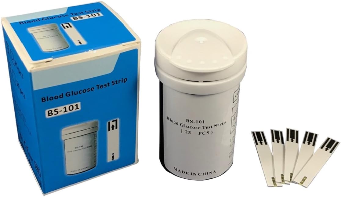 BS-101 Blood Glucose Test Strips for use with BG-102 Blood Glucose ...