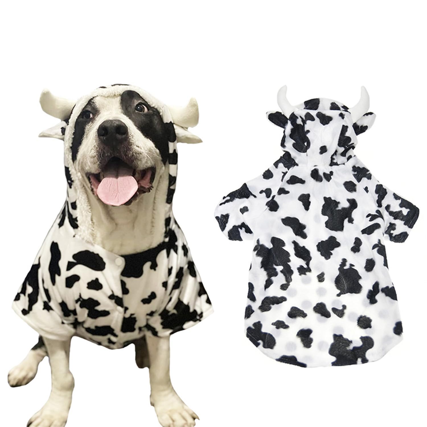 FLAdorepet Halloween Dog Cow Costume Outfits for Small Medium Large Dog ...