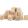 Amazon.com: Wood Blocks for Crafts, Unfinished Wood Cubes, 3cm Natural ...