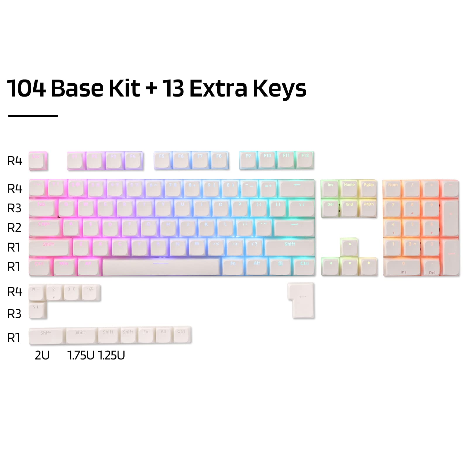 Mua LTC LavaCaps PBT Double Shot 116-Key Pudding Keycaps Set ...