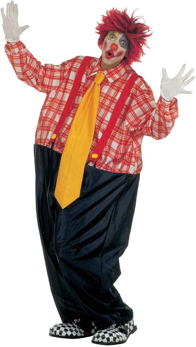 Mens FAT CLOWN Costume for Circus FunFair Parade Fancy Dress Outfit One ...