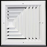 Repa Market 9 x 9 Inch Neck, Square Aluminum 14 x 14 Inch Ceiling ...